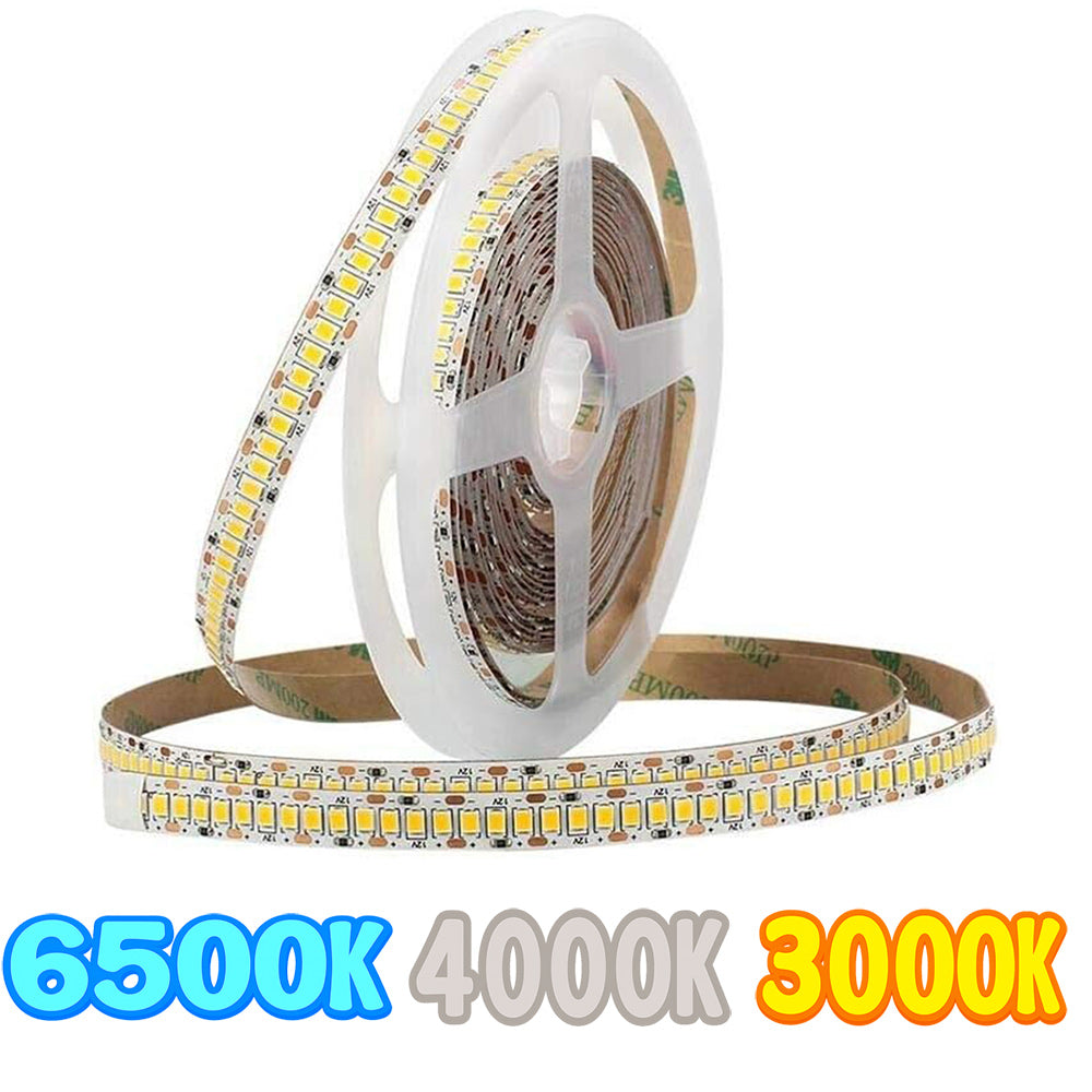 Striscia strip led 2835 12V 5 metri 90 Watt luce fredda calda naturale ...